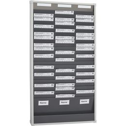 EICHNER Kartensortiertafelsystem, 25 Fächer, Höhe 1350 mm, mit 3 Reihen