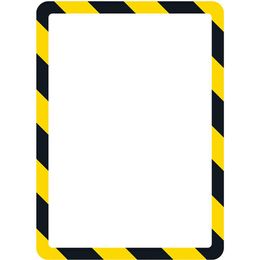 Tarifold Präsentationssichthülle DIN A4, mit magnetischem Verschluss, selbstklebend, gelb / schwarz, VE 2 Stk