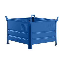 Heson Vollwand-Stapelbeh&auml;lter, BxL 800 x 1000 mm, Traglast 1000 kg, blau, ab 10 Stk