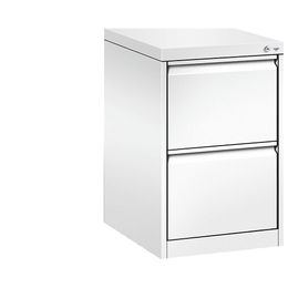 C+P Hängeregistraturschrank ACURADO, 1-bahnig, 2 Schübe, verkehrsweiß
