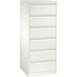 C+P Karteikartenschrank ACURADO, 2-bahnig, 6 Schübe, verkehrsweiß