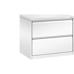 C+P Hängeregistraturschrank ACURADO, 2-bahnig, 2 Schübe, verkehrsweiß