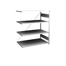 hofe Sideboard-Steckregal, lichtgrau, Höhe 1200 mm, 4 Böden, Anbauregal, Bodentiefe 800 mm, Fachlast 130 kg