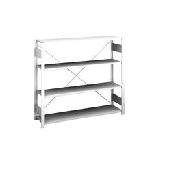 hofe Sideboard-Steckregal, lichtgrau, Höhe 1200 mm, 4 Böden, Grundregal, Bodentiefe 300 mm, Fachlast 175 kg