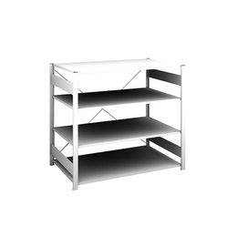 hofe Sideboard-Steckregal, lichtgrau, Höhe 1200 mm, 4 Böden, Grundregal, Bodentiefe 800 mm, Fachlast 190 kg