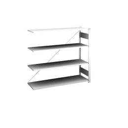 hofe Sideboard-Steckregal, lichtgrau, Höhe 1200 mm, 4 Böden, Anbauregal, Bodentiefe 400 mm, Fachlast 180 kg