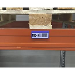 Etikettentaschen, VE 50 Stk, mit Magnetstreifen, BxH 110 x 50 mm, blau kaiserkraft