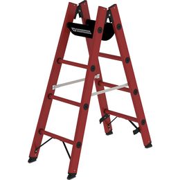 MUNK Vollkunststoffleiter, komplett aus GFK, 2 x 4 Sprossen