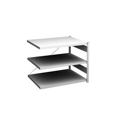 hofe Sideboard-Steckregal, lichtgrau, Höhe 825 mm, 3 Böden, Anbauregal, Bodentiefe 800 mm, Fachlast 130 kg