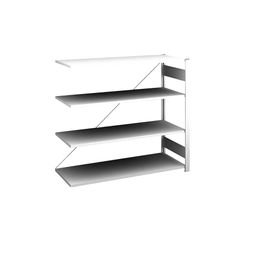 hofe Sideboard-Steckregal, lichtgrau, Höhe 1200 mm, 4 Böden, Anbauregal, Bodentiefe 500 mm, Fachlast 185 kg