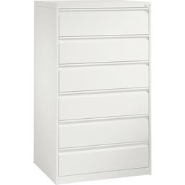 C+P Karteikartenschrank ACURADO, 3-bahnig, 6 Schübe, verkehrsweiß