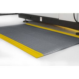 Coba Anti-Ermüdungsmatte Orthomat® Ribbed, Breite 910 mm, pro lfd. m, grau mit Signalstreifen