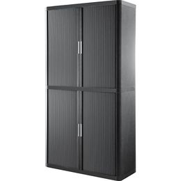 PAPERFLOW Rollladenschrank easyOffice®, 4 Fachböden, Höhe 2040 mm, anthrazit / anthrazit