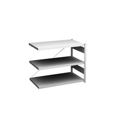 hofe Sideboard-Steckregal, lichtgrau, Höhe 825 mm, 3 Böden, Anbauregal, Bodentiefe 600 mm, Fachlast 140 kg