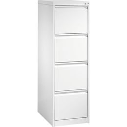 C+P Karteikartenschrank ACURADO, 1-bahnig, 4 Schübe, verkehrsweiß
