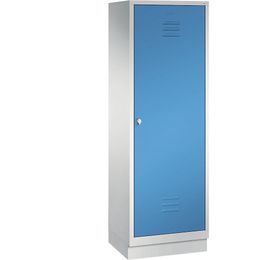 CLASSIC Garderobenschrank mit Sockel, Tür über 2 Abteile C+P