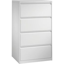 C+P Hängeregistraturschrank ACURADO, 2-bahnig, 4 Schübe, lichtgrau