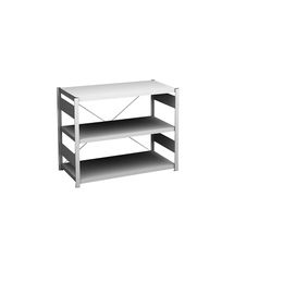 hofe Sideboard-Steckregal, lichtgrau, Höhe 825 mm, 3 Böden, Grundregal, Bodentiefe 500 mm, Fachlast 140 kg
