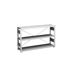 hofe Sideboard-Steckregal, lichtgrau, Höhe 825 mm, 3 Böden, Grundregal, Bodentiefe 300 mm, Fachlast 175 kg