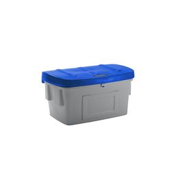 eurokraft pro Universal- und Streugutbehälter, ohne Entnahmeöffnung, 400 l, Deckel blau