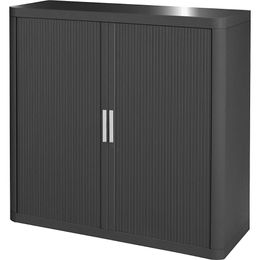 PAPERFLOW Rollladenschrank easyOffice®, 2 Fachböden, Höhe 1040 mm, anthrazit / anthrazit