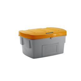 eurokraft pro Universal- und Streugutbehälter, ohne Entnahmeöffnung, 550 l, Deckel orange