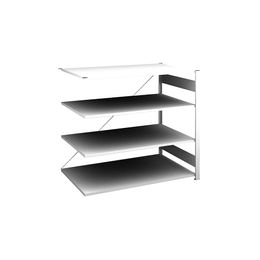 hofe Sideboard-Steckregal, lichtgrau, Höhe 1200 mm, 4 Böden, Anbauregal, Bodentiefe 800 mm, Fachlast 190 kg