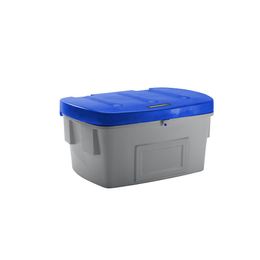 eurokraft pro Universal- und Streugutbehälter, ohne Entnahmeöffnung, 550 l, Deckel blau