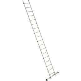 Euroline Sprossen-Anlegeleiter, Breite 410 mm, 18 Sprossen mit Traverse