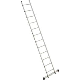 Euroline Sprossen-Anlegeleiter, Breite 410 mm, 12 Sprossen mit Traverse