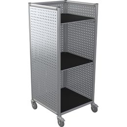 Etagenwagen TOWER aus Alu-Profil, LxBxH 724 x 724 x 1700 mm, Tragfähigkeit 350 kg, ab 5 Stk kaiserkraft