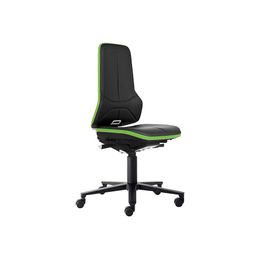 bimos NEON Arbeitsdrehstuhl ESD, Rollen, Permanentkontakt, Kunstleder, Flexband grün