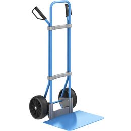 eurokraft pro Sackkarre, blau, Schaufel-BxT 450 x 500 mm, blau, Vollgummibereifung, ab 5 Stk
