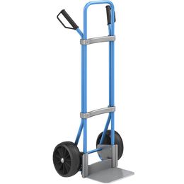 eurokraft pro Sackkarre, blau, Schaufel-BxT 280 x 250 mm, verzinkt, Vollgummibereifung, ab 5 Stk