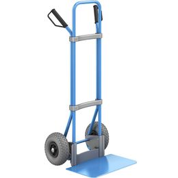 eurokraft pro Sackkarre, blau, Schaufel-BxT 450 x 350 mm, blau, PU-Bereifung, ab 5 Stk