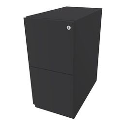 Bisley Rollcontainer Note™, mit 2 Hängeregistraturen, HxB 645 x 300 mm, anthrazitgrau