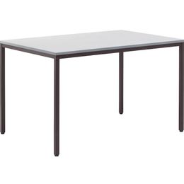eurokraft basic Mehrzwecktisch, HxBxT 720 x 1200 x 800 mm, Platte lichtgrau, Gestell graubraun