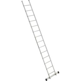 Euroline Sprossen-Anlegeleiter, Breite 410 mm, 14 Sprossen mit Traverse