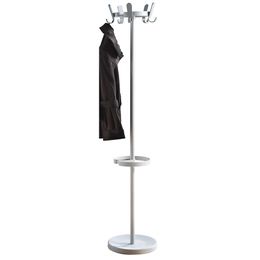 eurokraft pro Garderobenständer mit 5 Haken, Höhe 1680 mm, Ø 350 mm, Hakenfarbe Silber