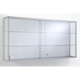eurokraft pro Vitrine, Ausführung Wandvitrine, Breite 1020 mm, 2 Schiebetüren