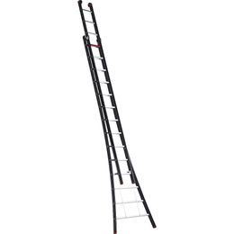 Altrex Schiebeleiter, 2-teilig, ausziehbar, schwarz, 2 x 14 Sprossen