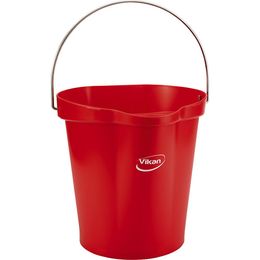 vikan Eimer, lebensmittelecht, Volumen 12 l, VE 6 Stk, rot