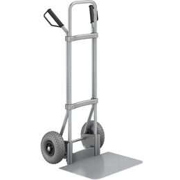 eurokraft pro Sackkarre, verzinkt, Schaufel-BxT 450 x 500 mm, verzinkt, PU-Bereifung, ab 5 Stk
