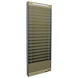 Dokumentensortiertafel, 1 x 18 Fächer, DIN A5, Dokumentenlage horizontal, alusilber kaiserkraft