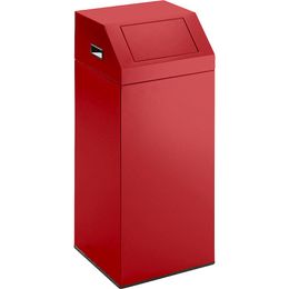 eurokraft pro Wertstoffsammler, selbstlöschend, Volumen 76 l, BxHxT 380 x 890 x 380 mm, feuerrot