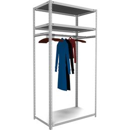 hofe Garderoben-Regal-Schraubsystem, HxBxT 2000 x 1000 x 600 mm, Grundregal