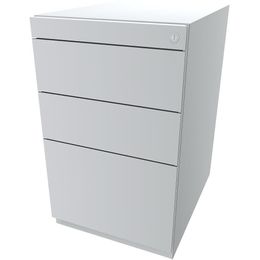 Bisley Standcontainer Note™, mit 2 Universalschubladen, 1 Hängeregistratur, ohne Top, Tiefe 565 mm, verkehrsweiß