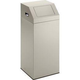 eurokraft pro Wertstoffsammler, selbstlöschend, Volumen 76 l, BxHxT 380 x 890 x 380 mm, kieselgrau