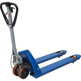 eurokraft pro Paletthubwagen, Polyurethan Rollen, mit Fahr- und Feststellbremse, Gabellänge 1150 mm, ab 3 Stk