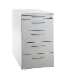 LENA - Standcontainer, 1 Utensilienschub, 4 Materialschübe, Höhe 720 mm, lichtgrau kaiserkraft